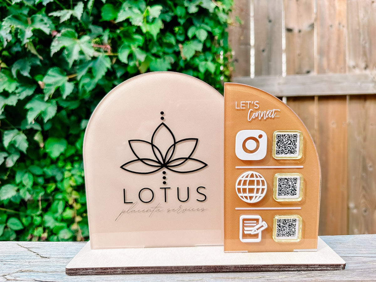 Triple Icon and QR Code Instagram Business Social Media Sign – JHCreativeStore