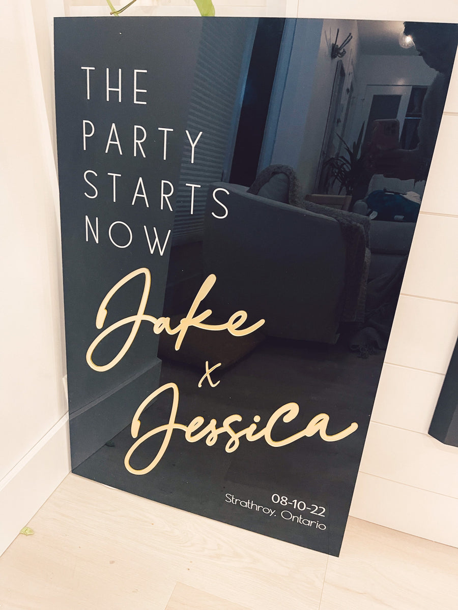 The Party Starts Now Welcome Sign – JHCreativeStore